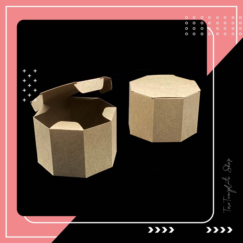 Octagon Box Template, Gift Box Template, Candy Box Template, Cookies ...