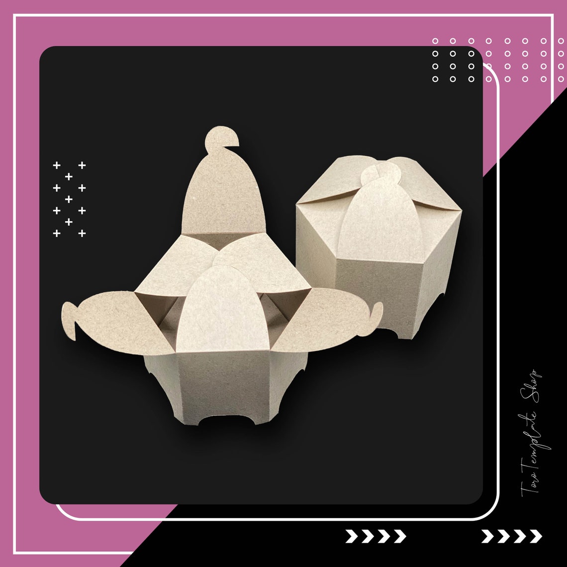 Hexagon Box Template, Box With Stand Template, Gift Box Template, Candy ...