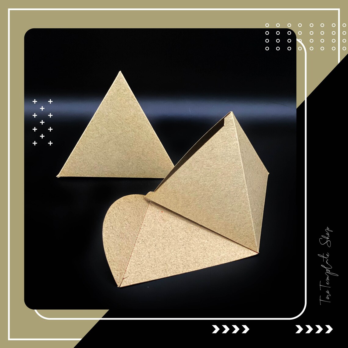 Triangle Box Template, Gift Box Template, Candy Box Template, Cookies ...