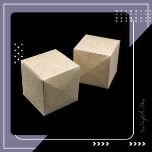 Square Box Template, Gift Box Template, Candy Box Template, Cookies Box ...