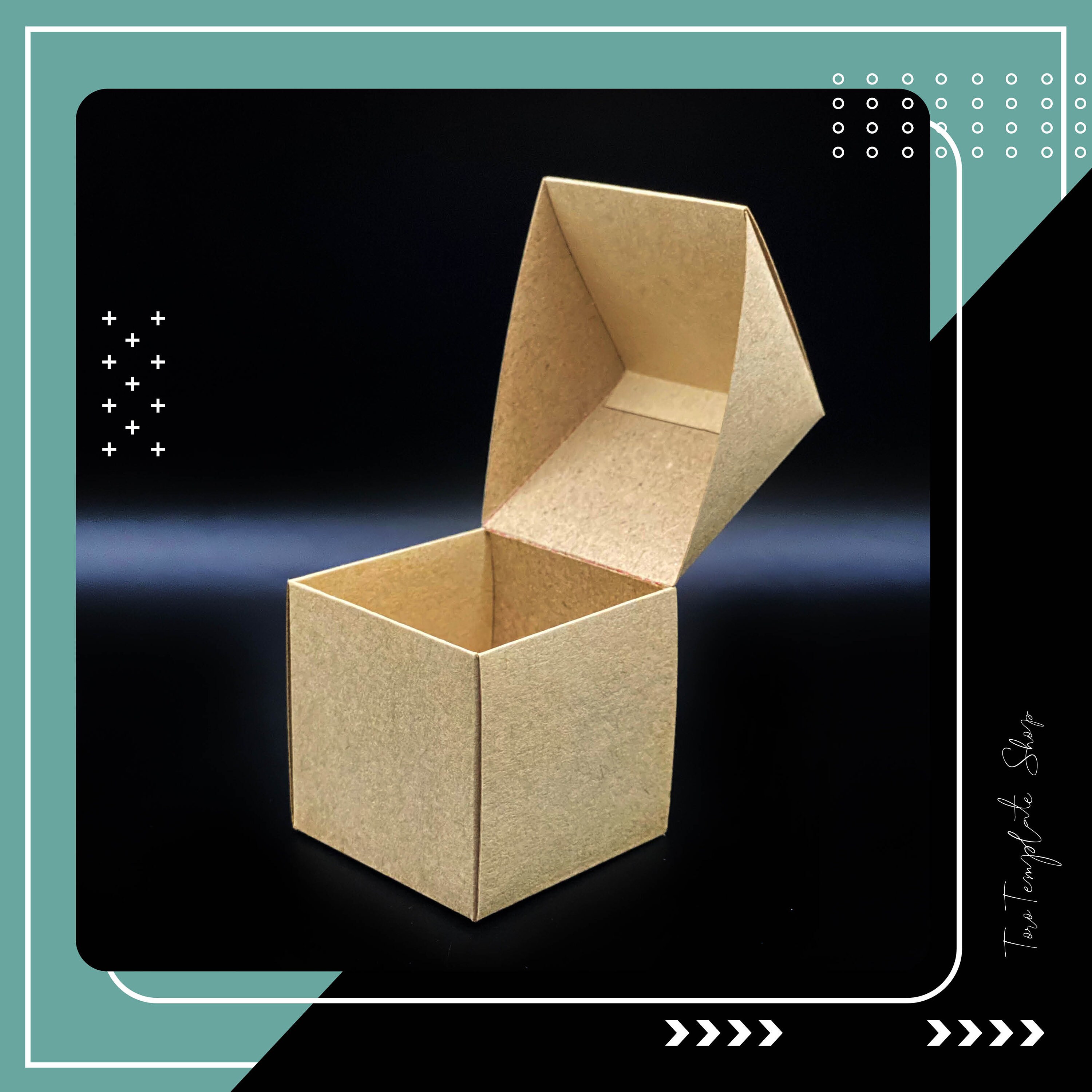 Square Gift Box Template: Printable, Resizeable (digital Download) - Etsy