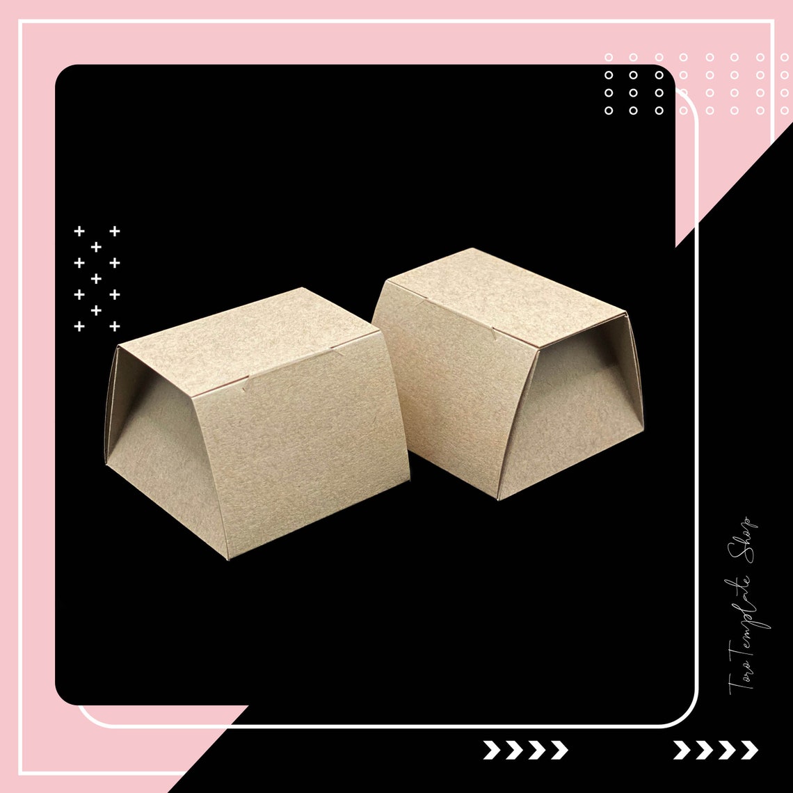 Trapezoid Box Template, Gift Box Template, Candy Box Template, Cookies ...