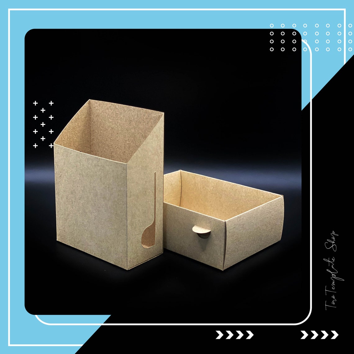 Drawer Box Template, Gift Box Template, Candy Box Template, Cookies Box ...