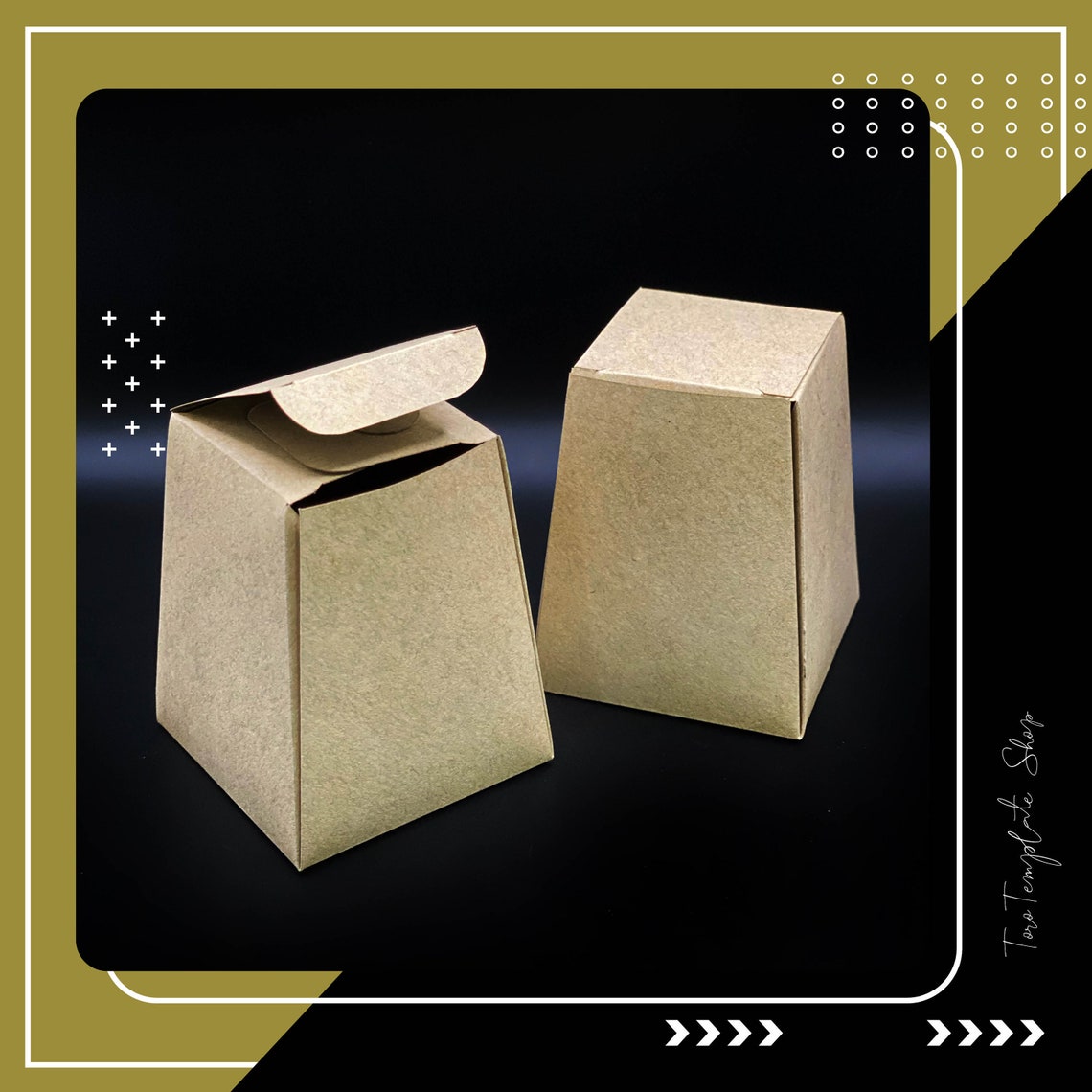Trapezoid Box Template, Cookies Box Template, Gift Box Template, Candy ...