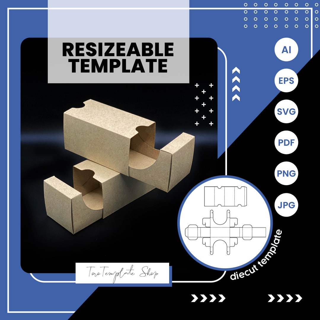Drawer Box Template, Gift Box Template, Candy Box Template, Cookies Box ...