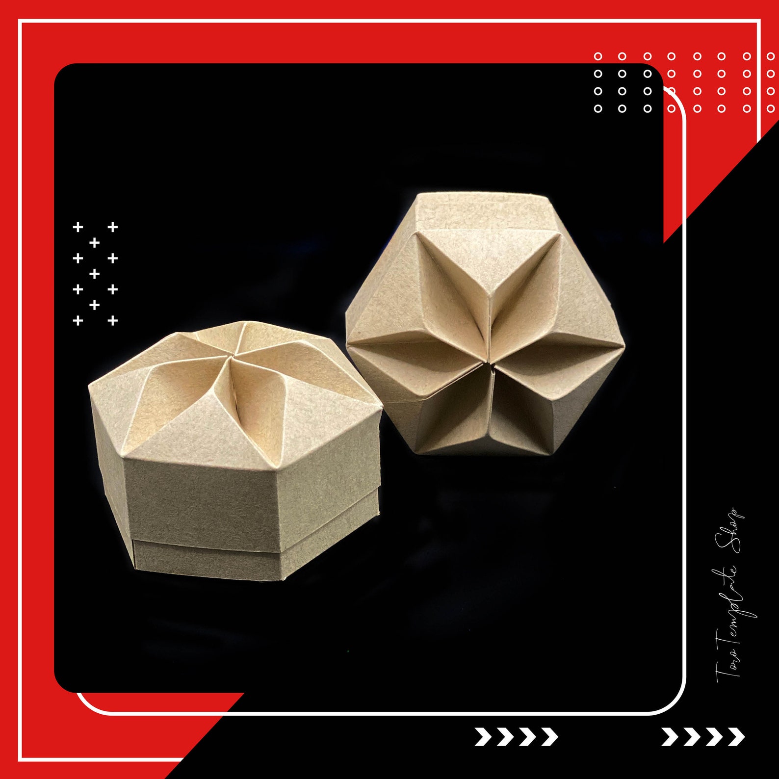 Hexagon Box Template, Gift Box Template, Candy Box Template, Cookies ...