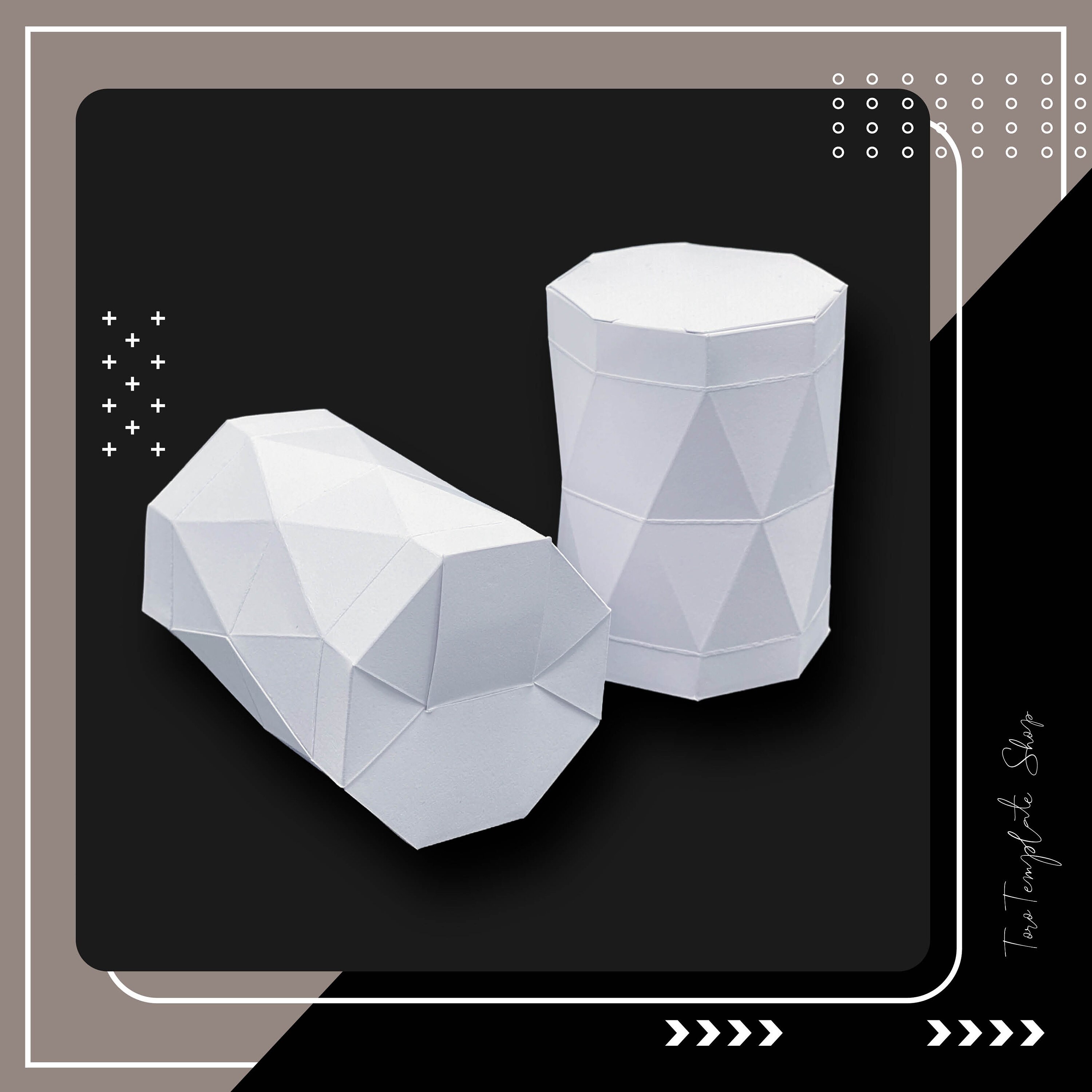 Octagon Box Template Zigzag Box Template Gift Box Template - Etsy