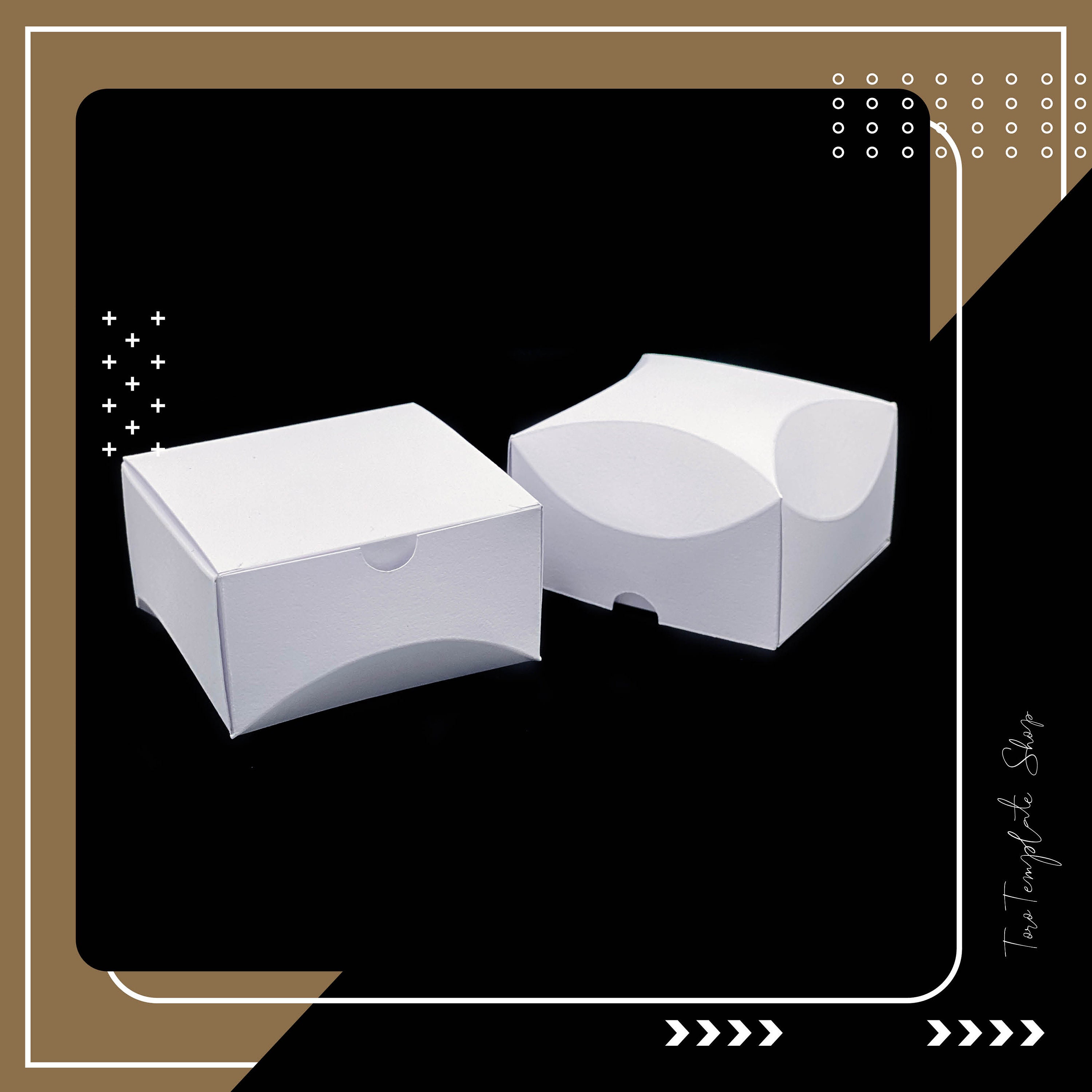 Curved Corner Box Template: Resizeable Gift/candy/jewelry Box (digital ...