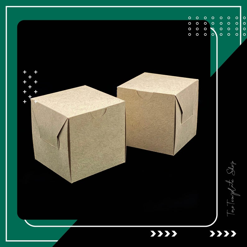 Square Box Template, Gift Box Template, Candy Box Template, Cookies Box ...