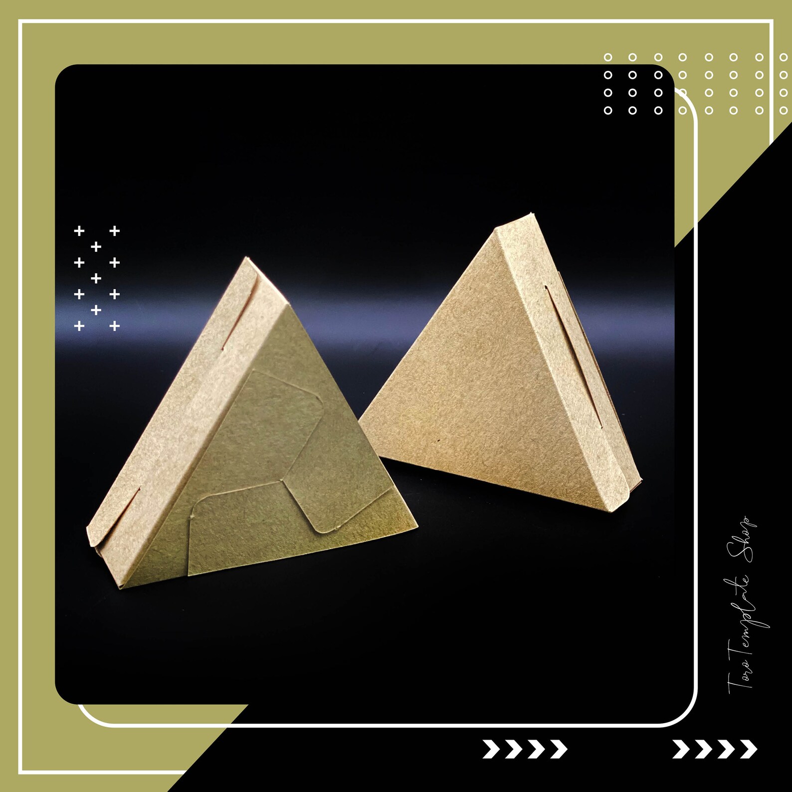 Triangle Gift Box Template: Printable, Resizeable (digital Download) - Etsy