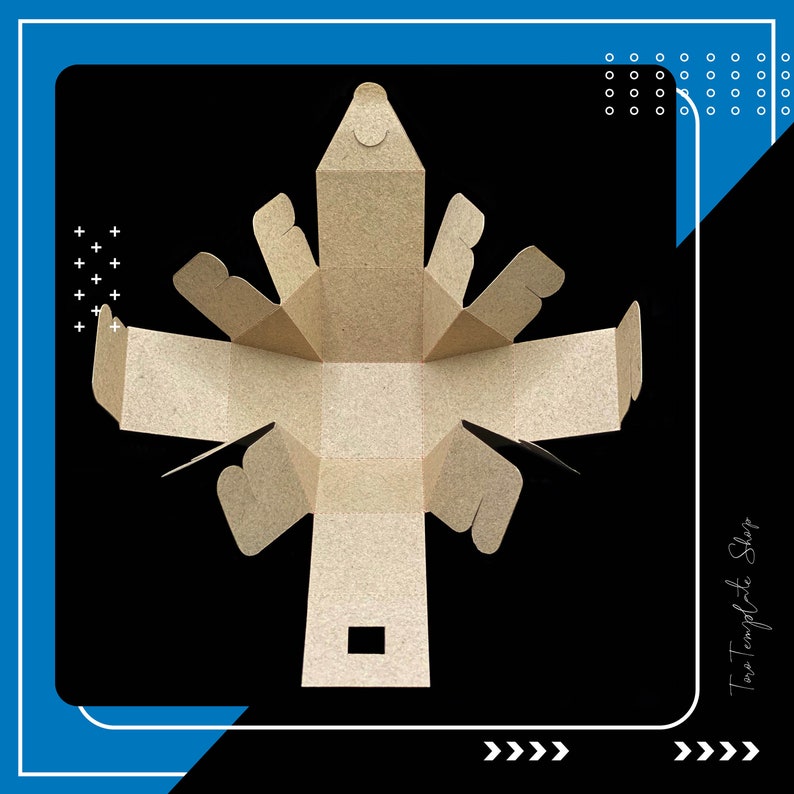 Rectangle Cut Corner Box Template, Gift Box Template, Candy Box ...