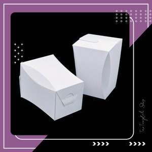 Curved Box Template, Gift Box Template, Candy Box Template, Resizeable ...