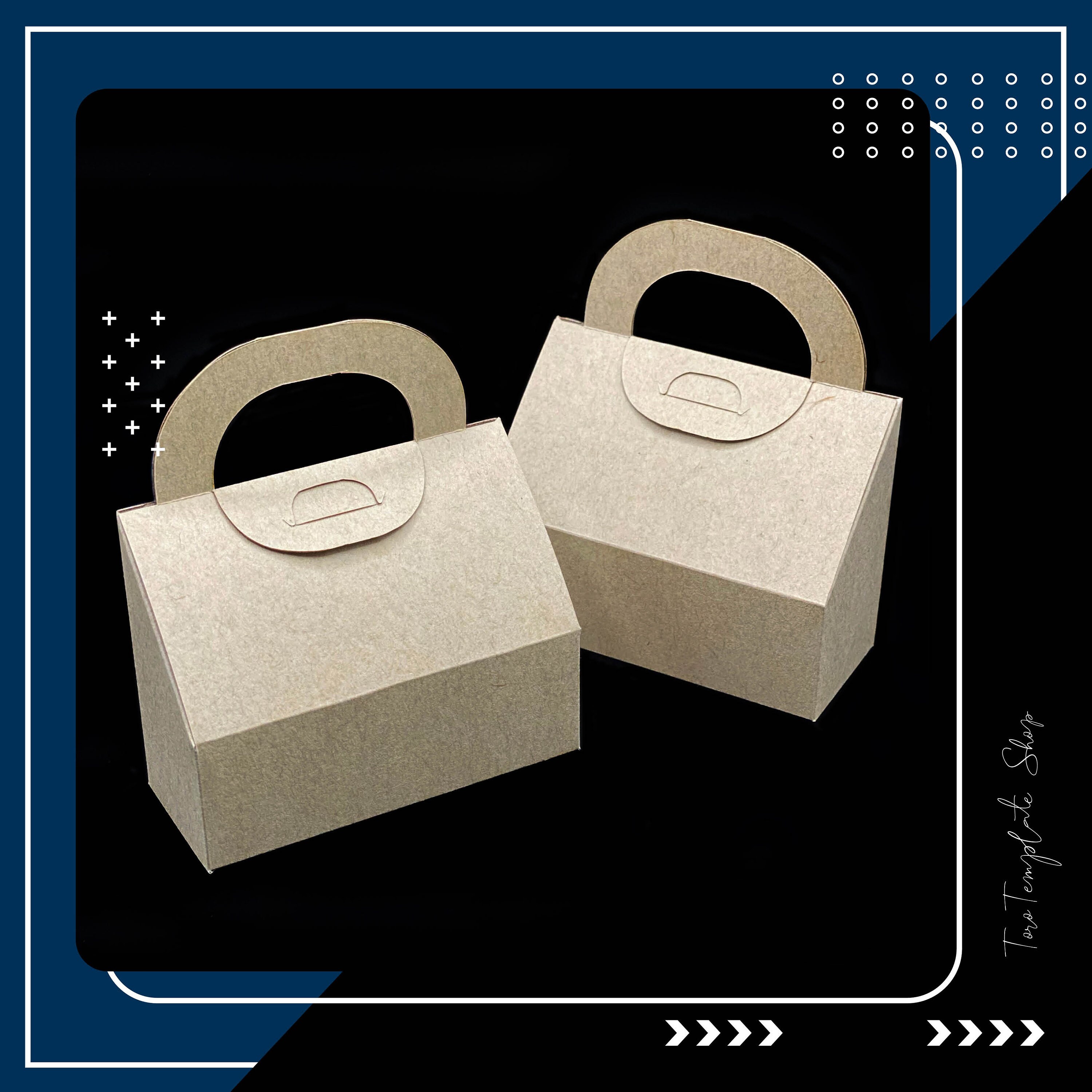 Handle Slopedbox Template Gift Box Template Candy Box Template