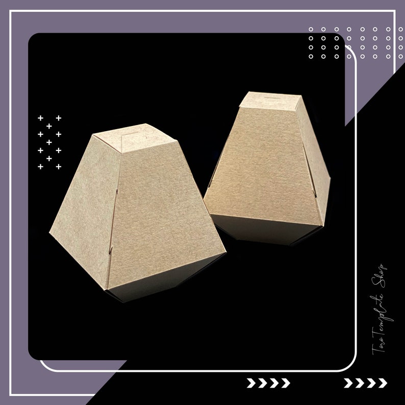 Pyramid Box Template, Gift Box Template, Candy Box Template, Cookies ...