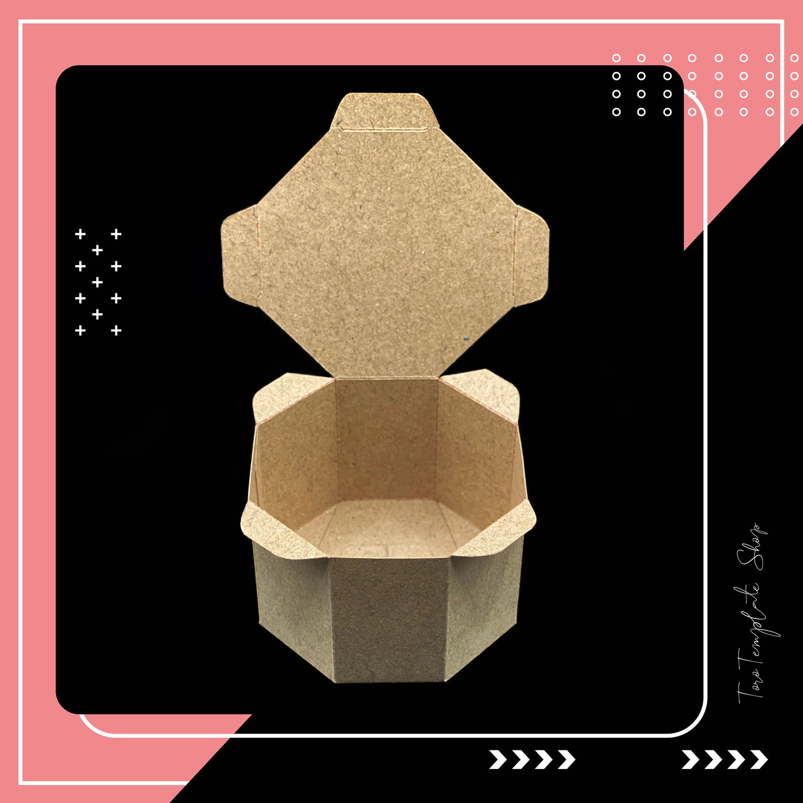 Octagon Box Template, Gift Box Template, Candy Box Template, Cookies ...