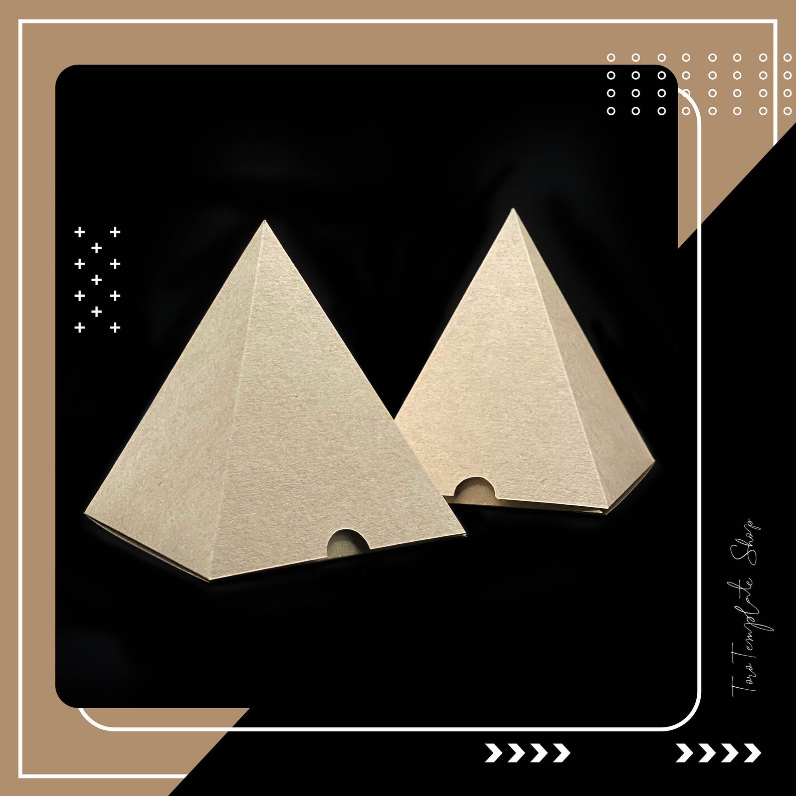 Pyramid Box Template: Resizeable Gift/candy Box (digital Download) - Etsy
