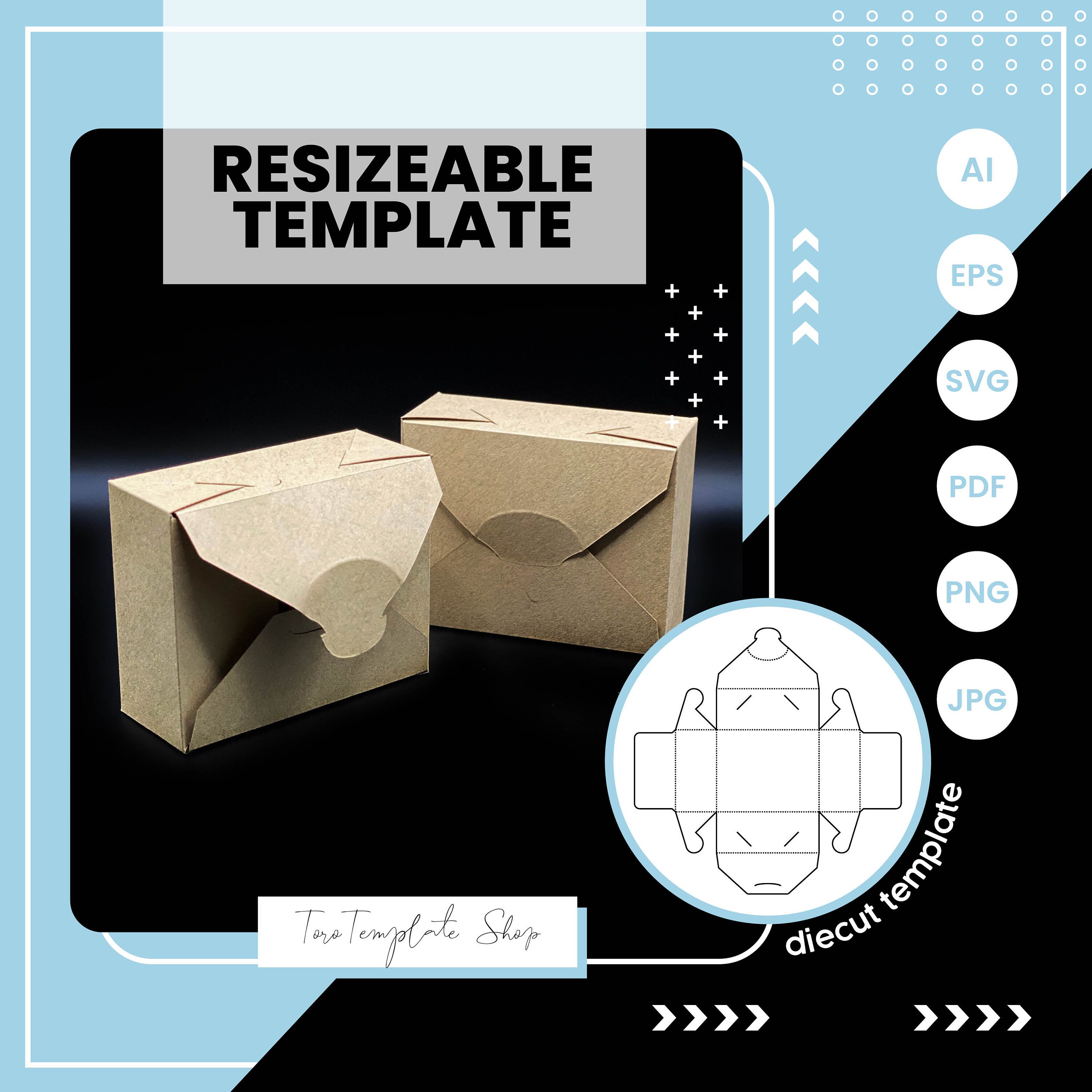 Rectangle Box Template, Cookies Box Template, Gift Box Template, Candy ...