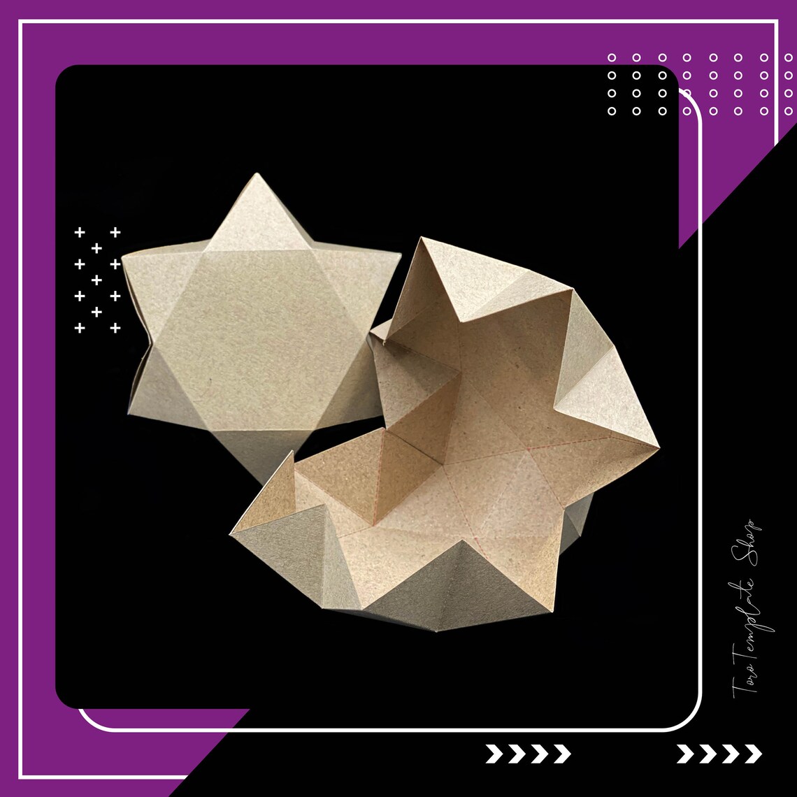 Star Shape Box Template, Gift Box Template, Candy Box Template, Cookies ...