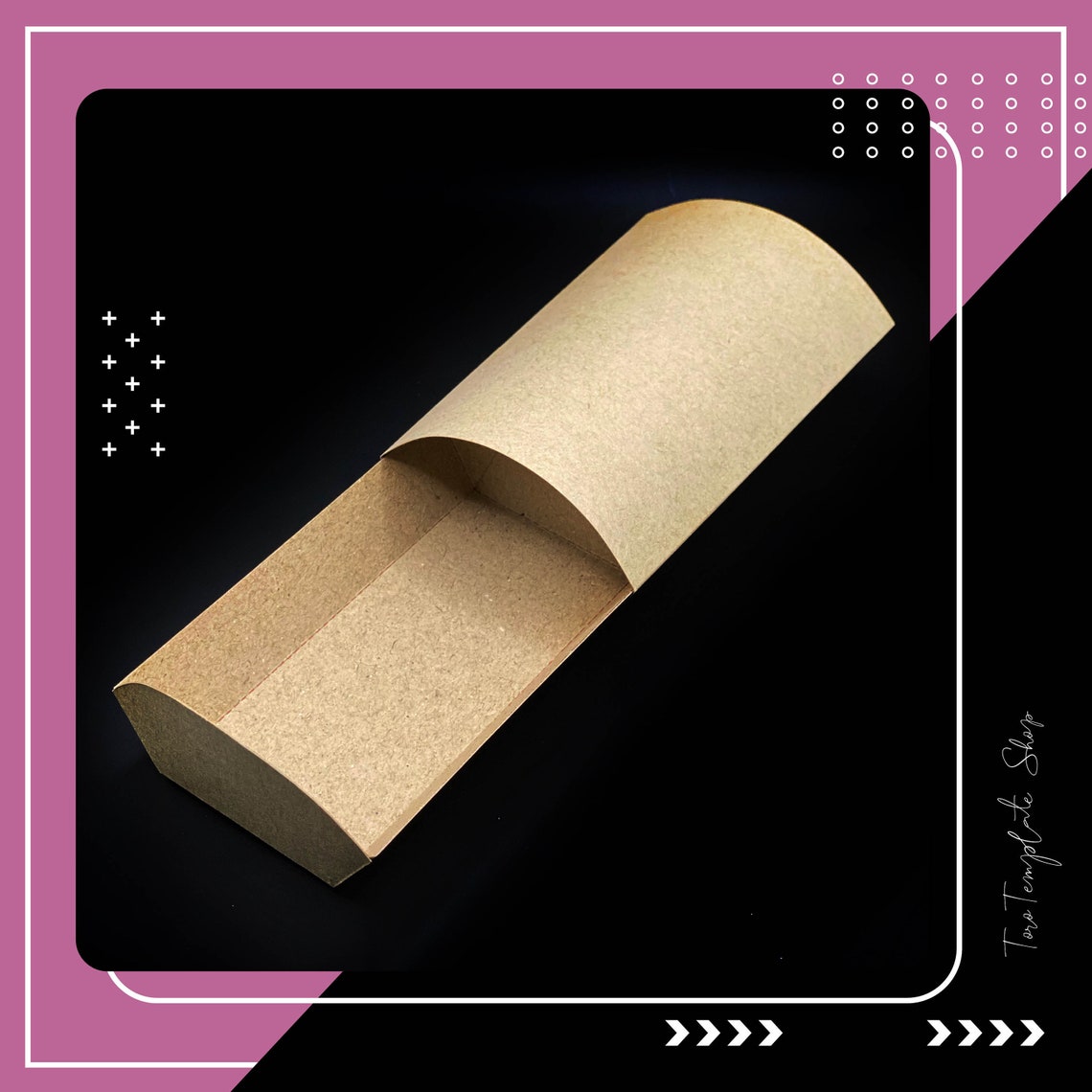 Curved Drawer Box Template Cookies Box Template Gift Box - Etsy