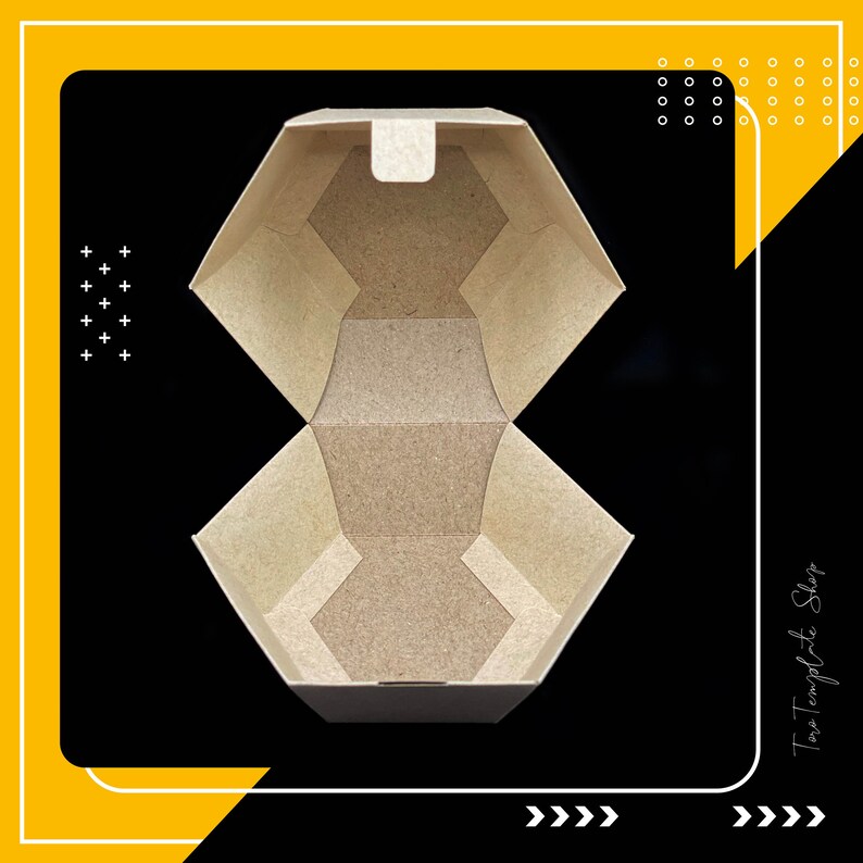 Hexagon Box Template, Gift Box Template, Candy Box Template, Cookies ...