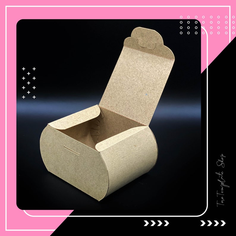 Curved Box Template, Box Template, Cookies Box Template, Gift Box ...