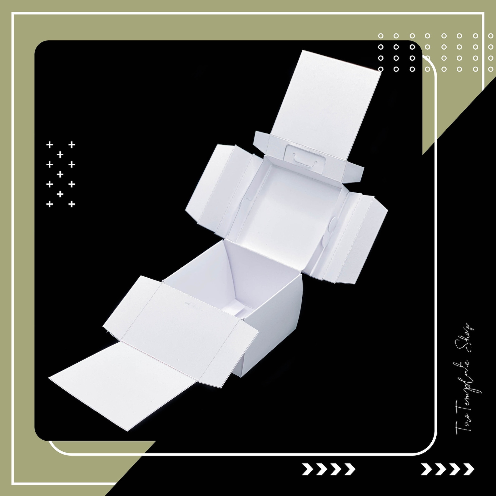 Square Box Template, Gift Box Template, Jewelry Box Template, Candy Box ...