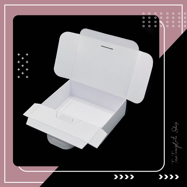 Rectangle Box With Handle Template, Gift Box Template, Box Template ...