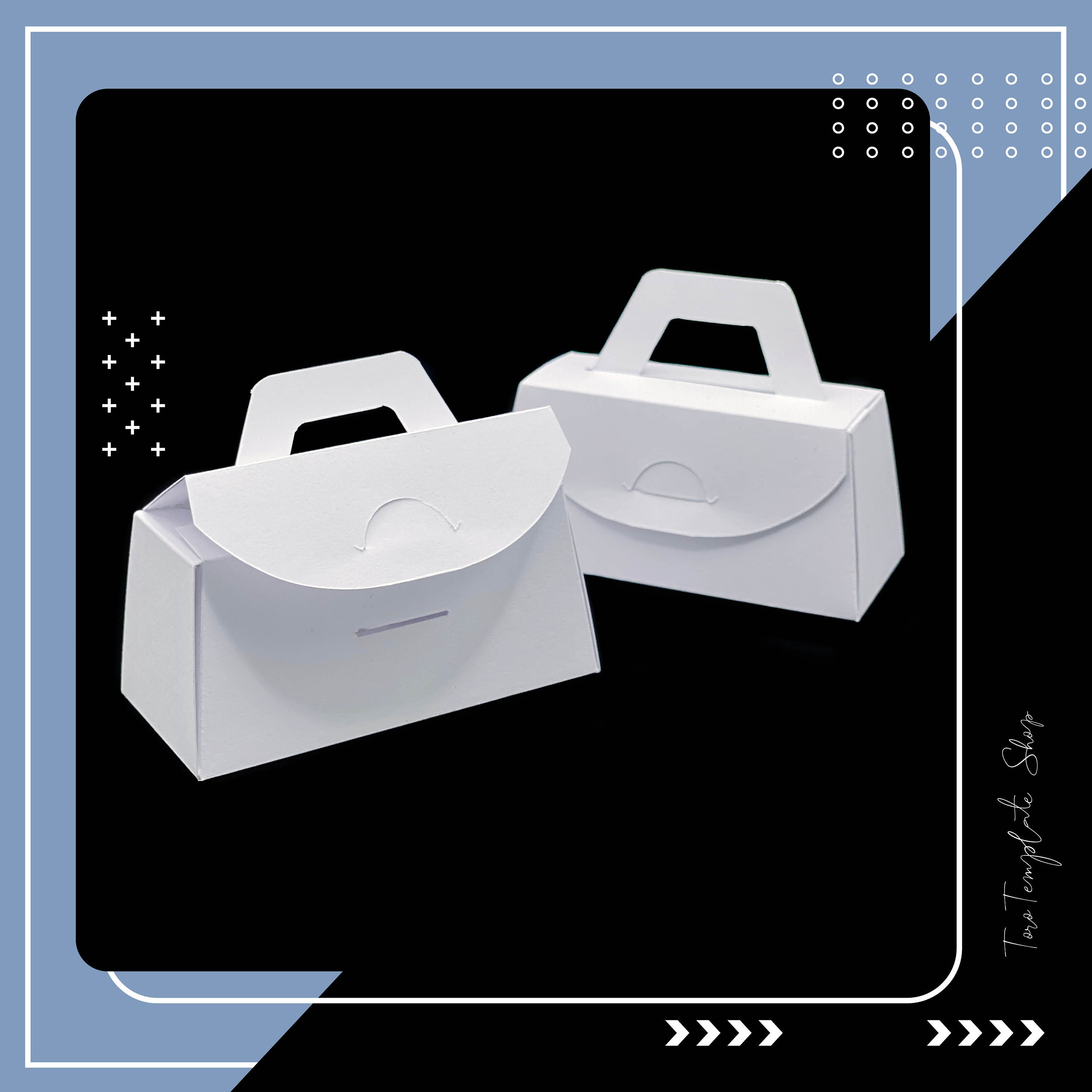 Trapezoid Handle Box Template: Resizeable Gift & Candy Box (digital ...
