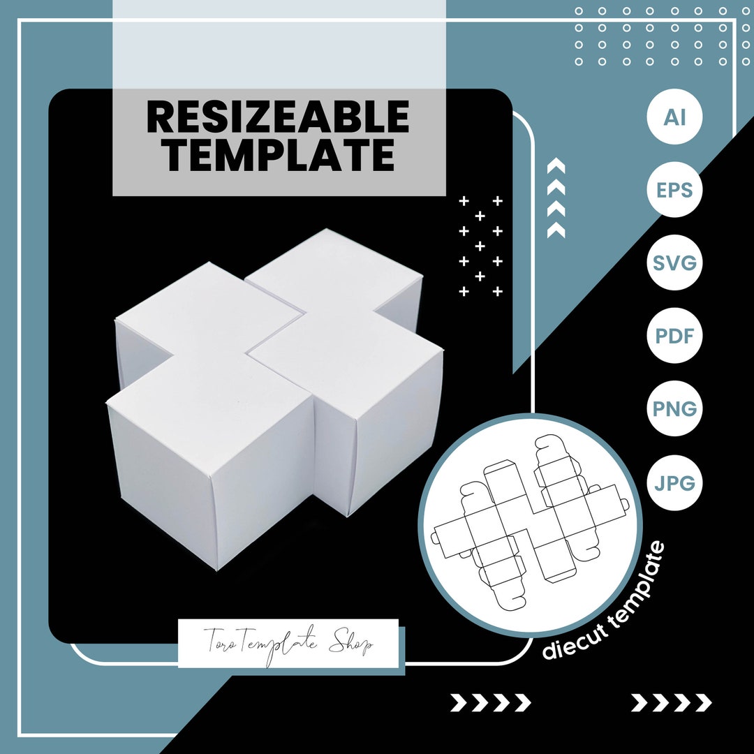 Tetris Shape Box Template, Gift Box Template, Candy Box Template ...