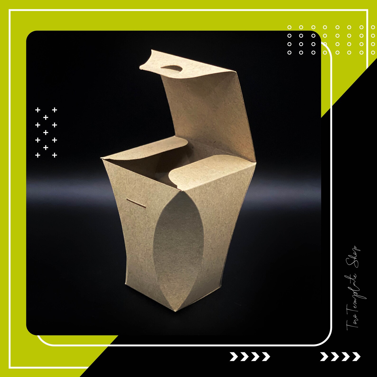 Curved Box Template, Box Template, Cookies Box Template, Gift Box ...
