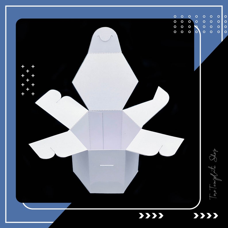 Hexagon Box Template, Gift Box Template, Candy Box Template, Cookies ...