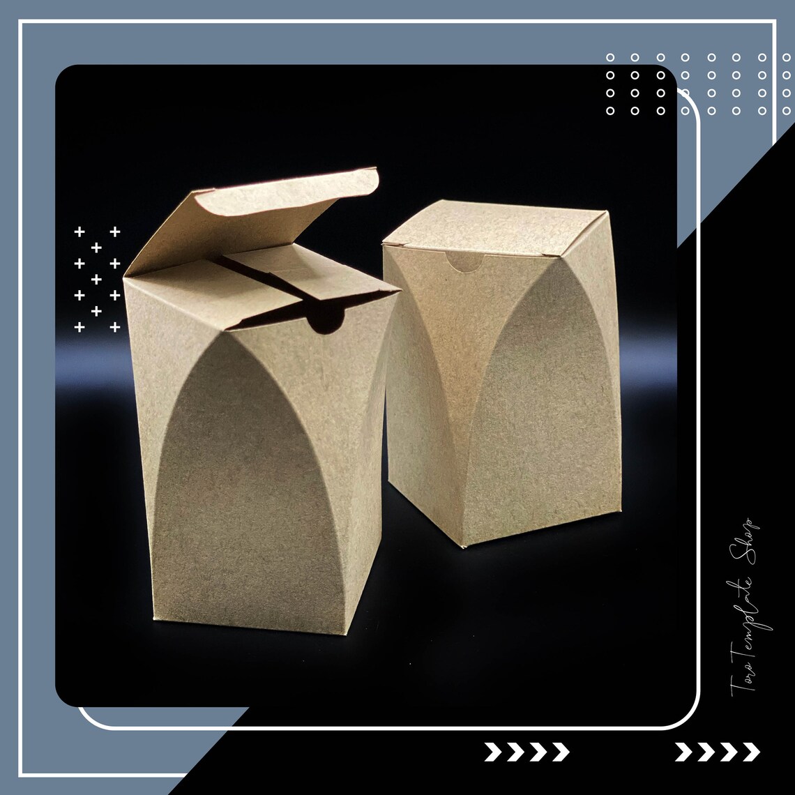 Curved Box Template, Gift Box Template, Candy Box Template, Cookies Box ...