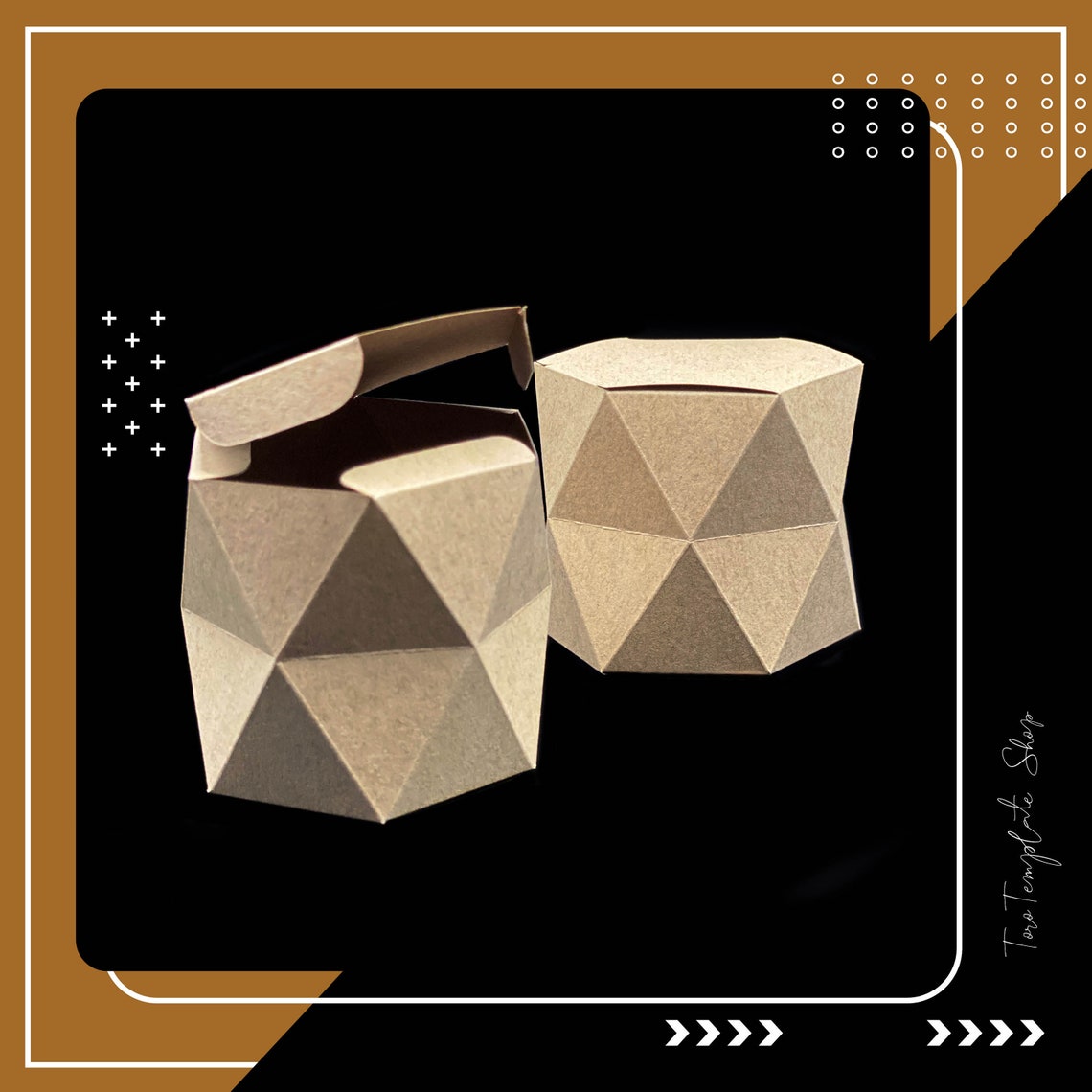 Hexagon Zigzag Box Template, Gift Box Template, Candy Box Template ...