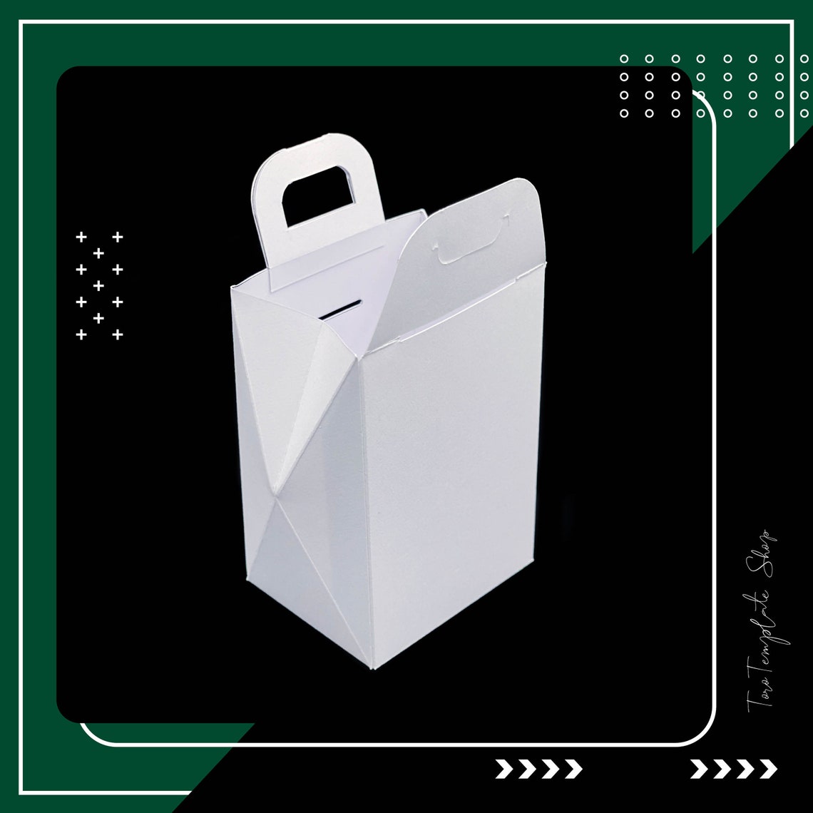 Gift Box Template: Candy Box With Handle (digital Download) - Etsy