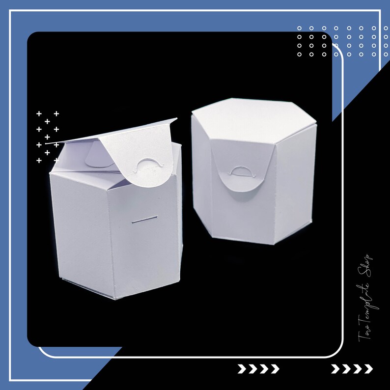 Hexagon Box Template, Gift Box Template, Candy Box Template, Cookies ...