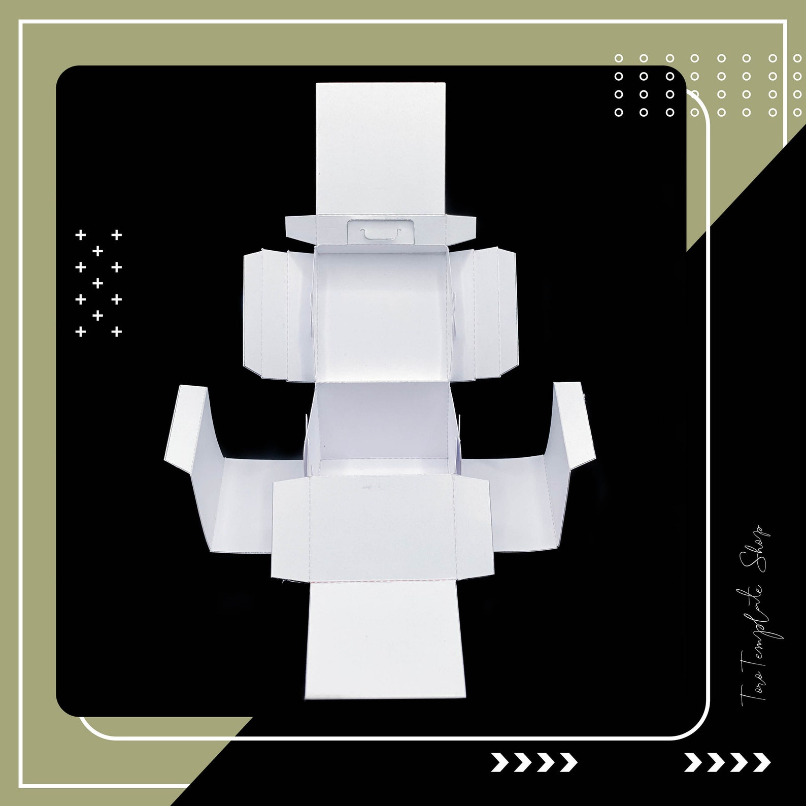 Square Box Template, Gift Box Template, Jewelry Box Template, Candy Box ...