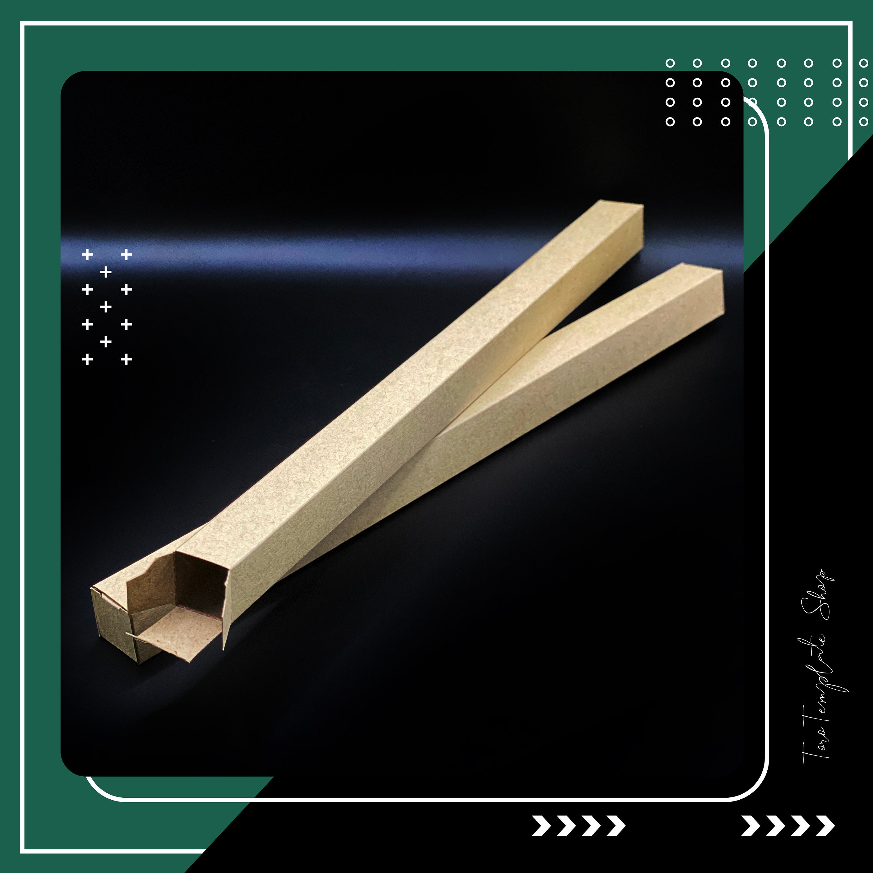 Chopsticks Box Template, Pen Box Template, Pencil Box Template, Box Template, Resizeable ...