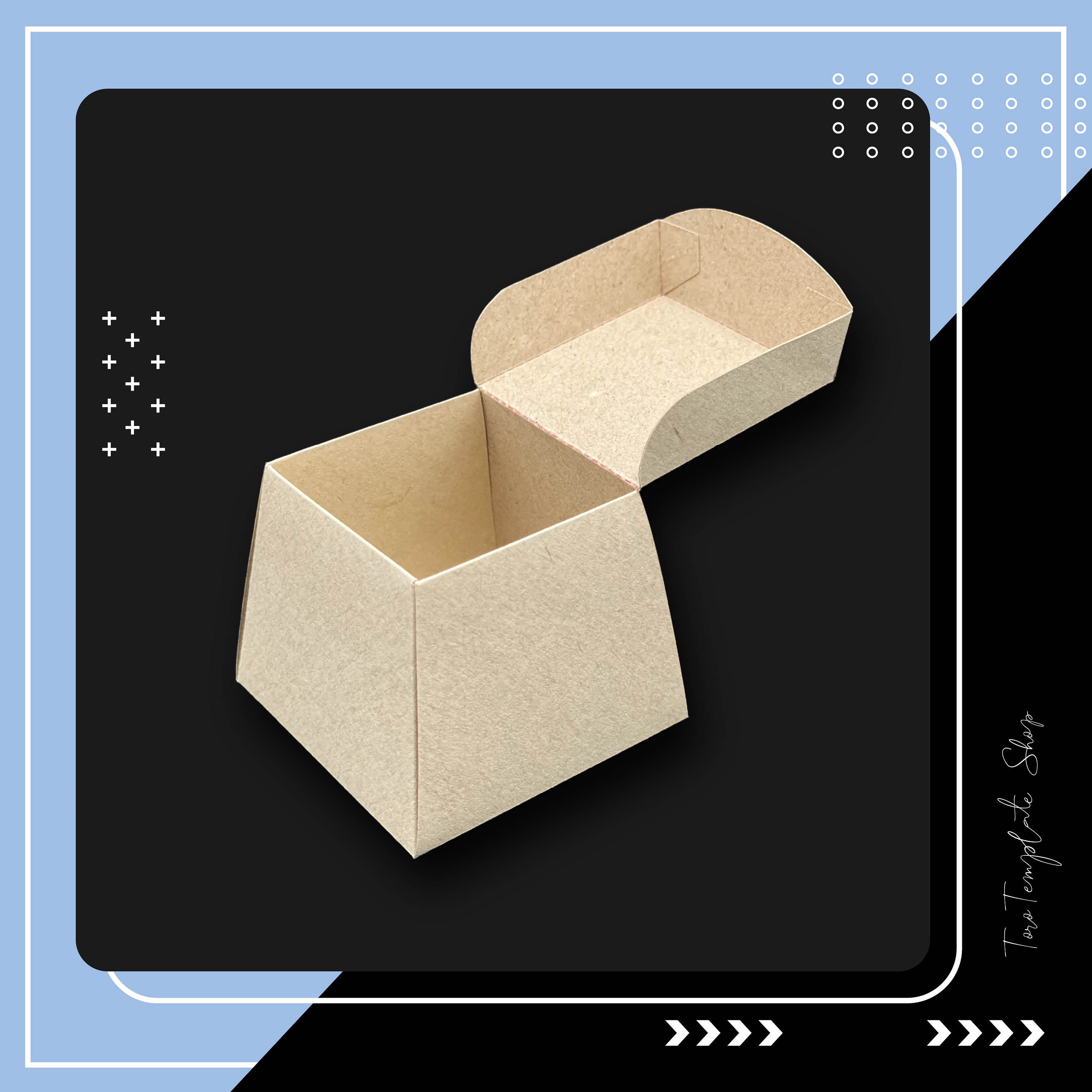 Flip Box Template, Gift Box Template, Candy Box Template, Resizeable ...