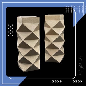 Zigzag Box Template, Gift Box Template, Candy Box Template, Cookies Box ...