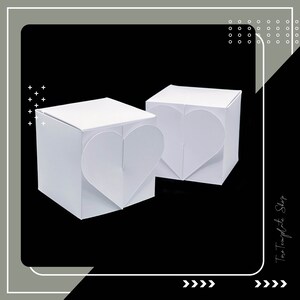 Square Heart Box Template, Gift Box Template, Candy Box Template ...