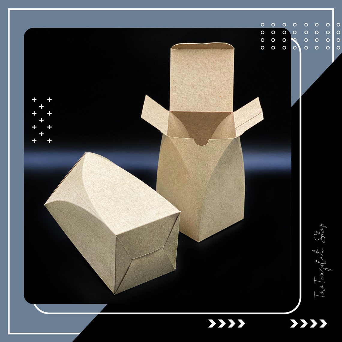 Curved Box Template, Gift Box Template, Candy Box Template, Cookies Box ...