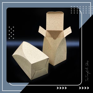 Curved Box Template, Gift Box Template, Candy Box Template, Cookies Box ...