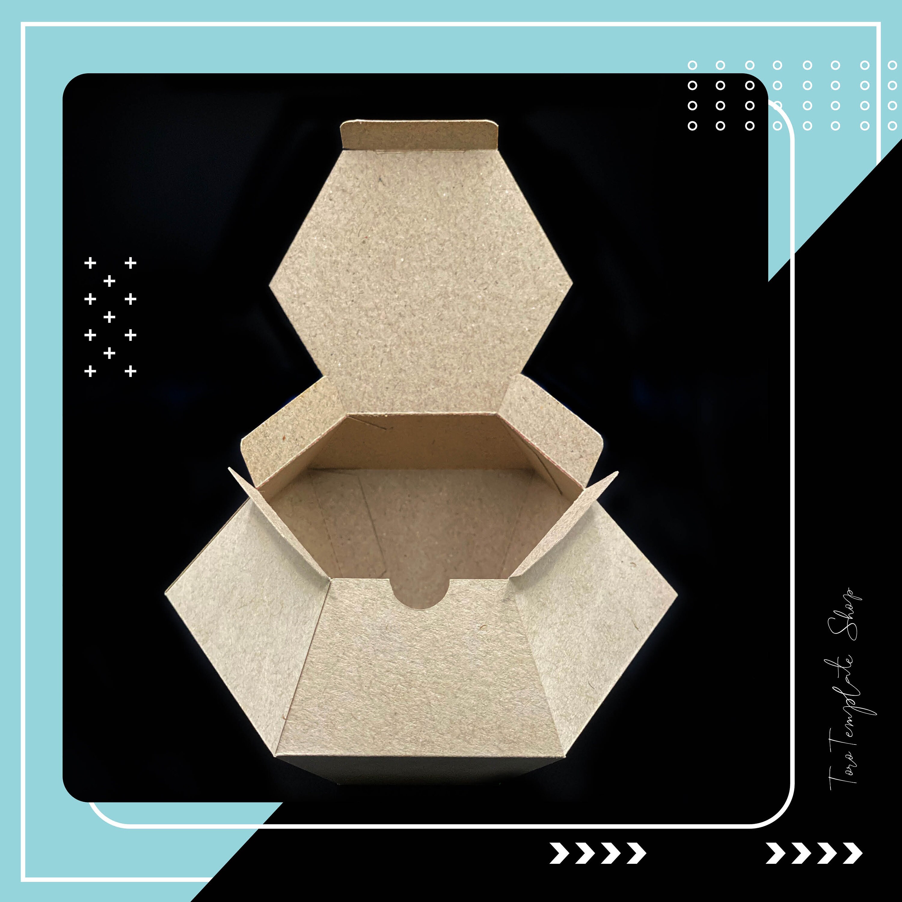 Hexagon Box Template, Gift Box Template, Candy Box Template, Cookies ...