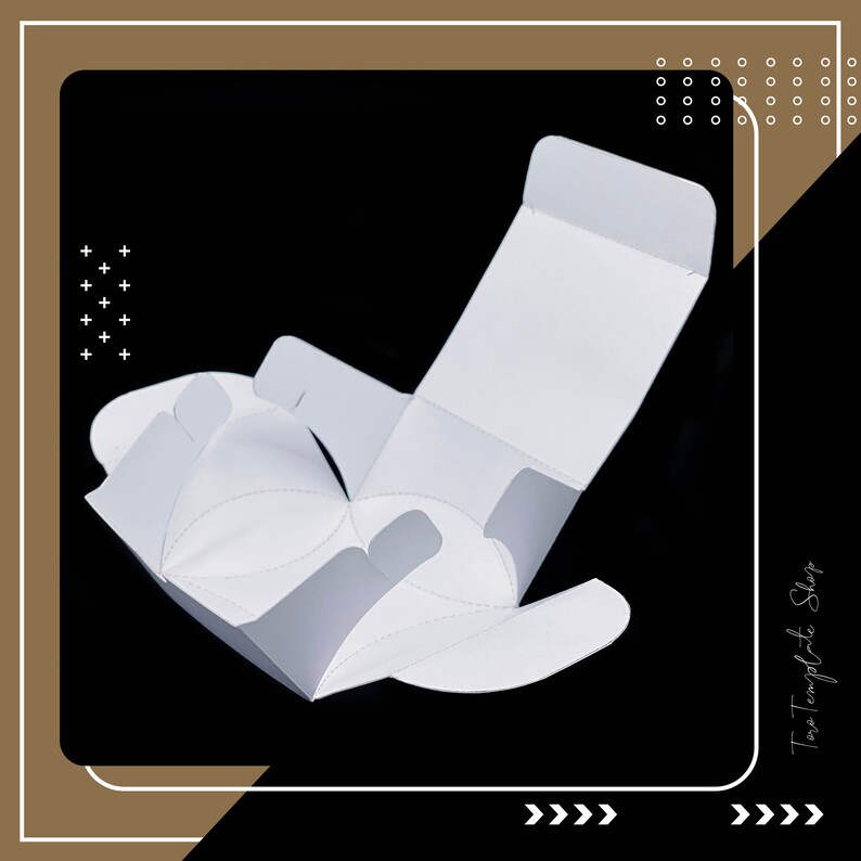 Rectangle Curved Corner Box Template, Gift Box Template, Candy Box ...