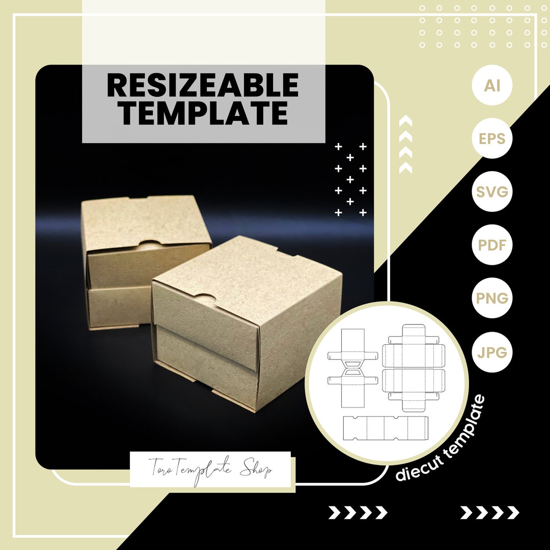 Drawer Box Template, Box Template, Gift Box Template, Candy Box ...