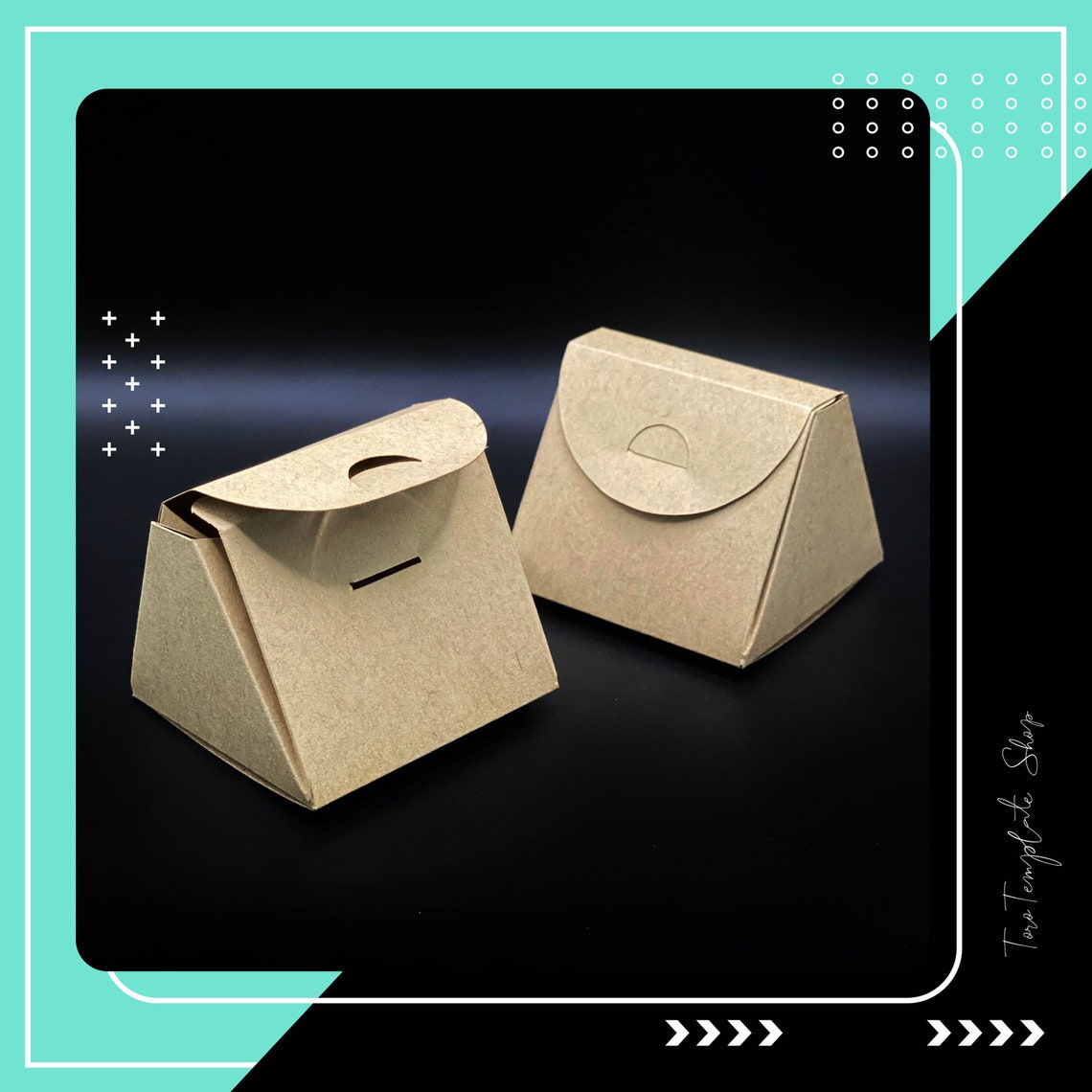 Triangle Gift Box Template: Printable Candy & Cookie Box (digital ...