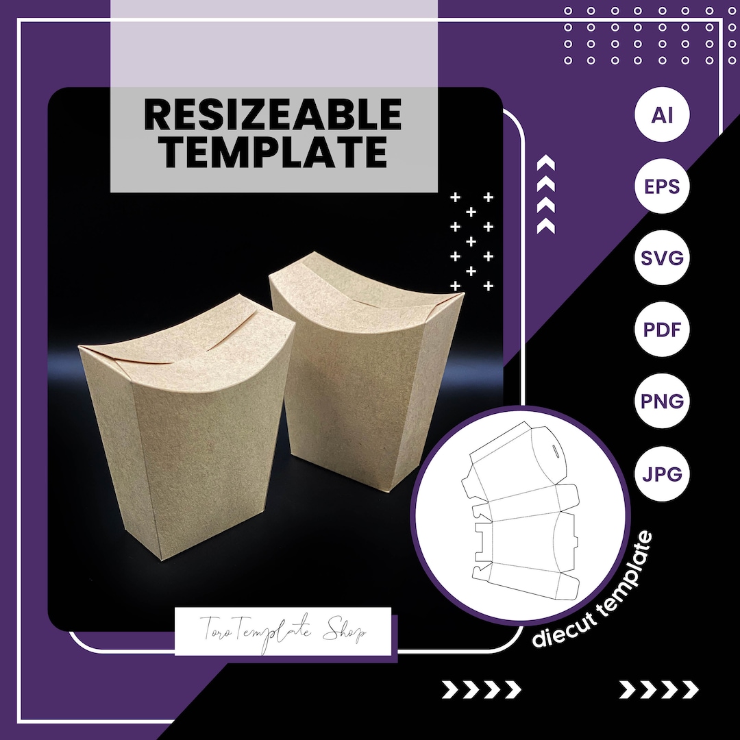 Curved Box Template, Cookies Box Template, Food Box Template, Candy Box ...