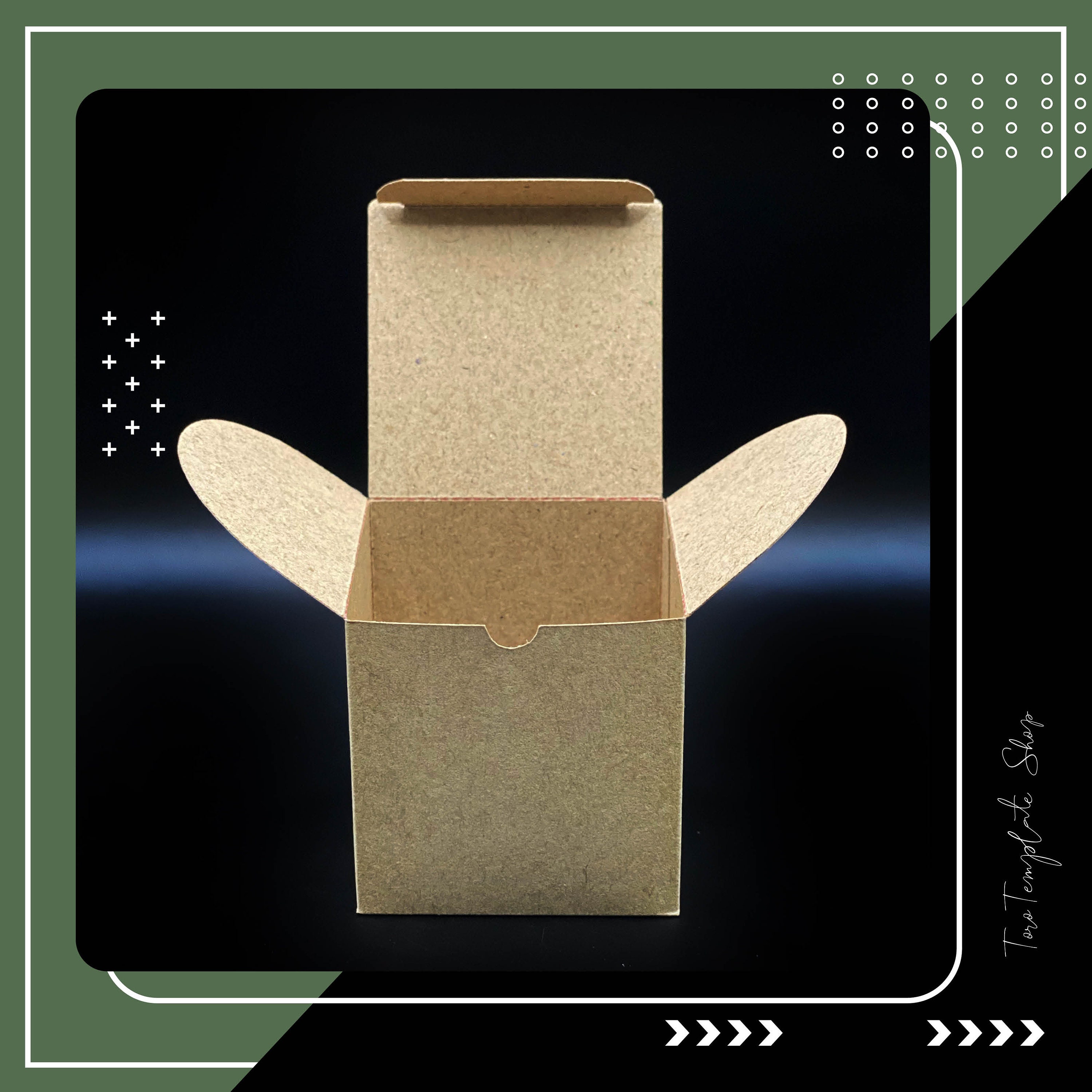 Plantilla de caja cuadrada plantilla de caja de regalo - Etsy México