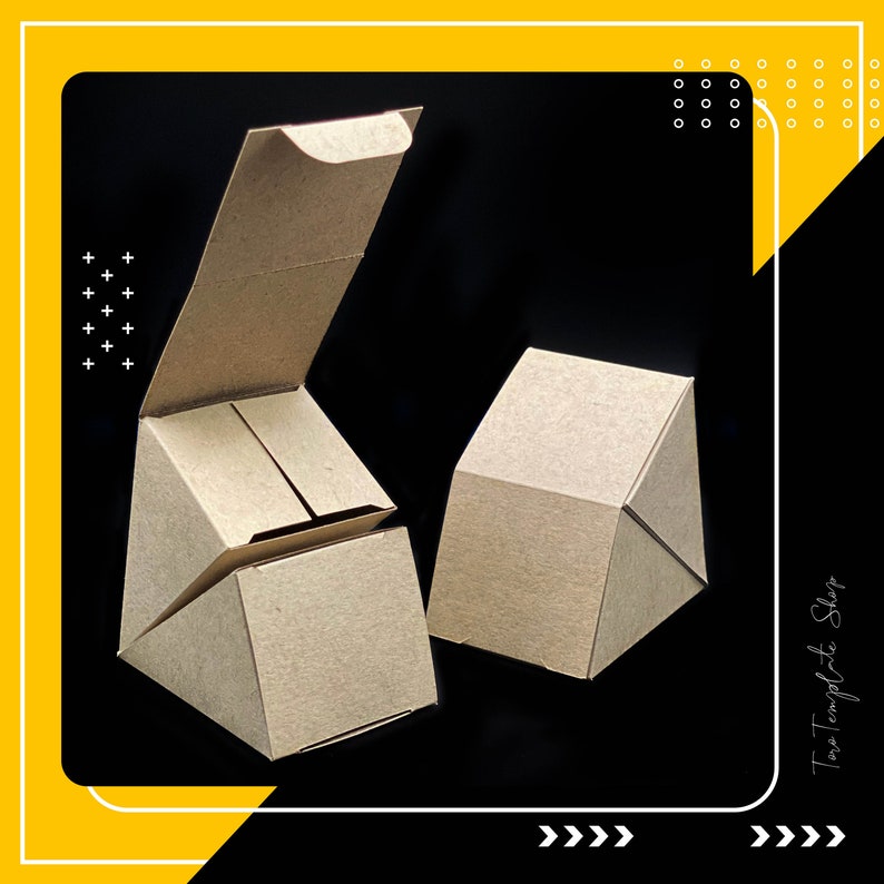 Twin Triangle Box Template Gift Box Template Candy Box - Etsy