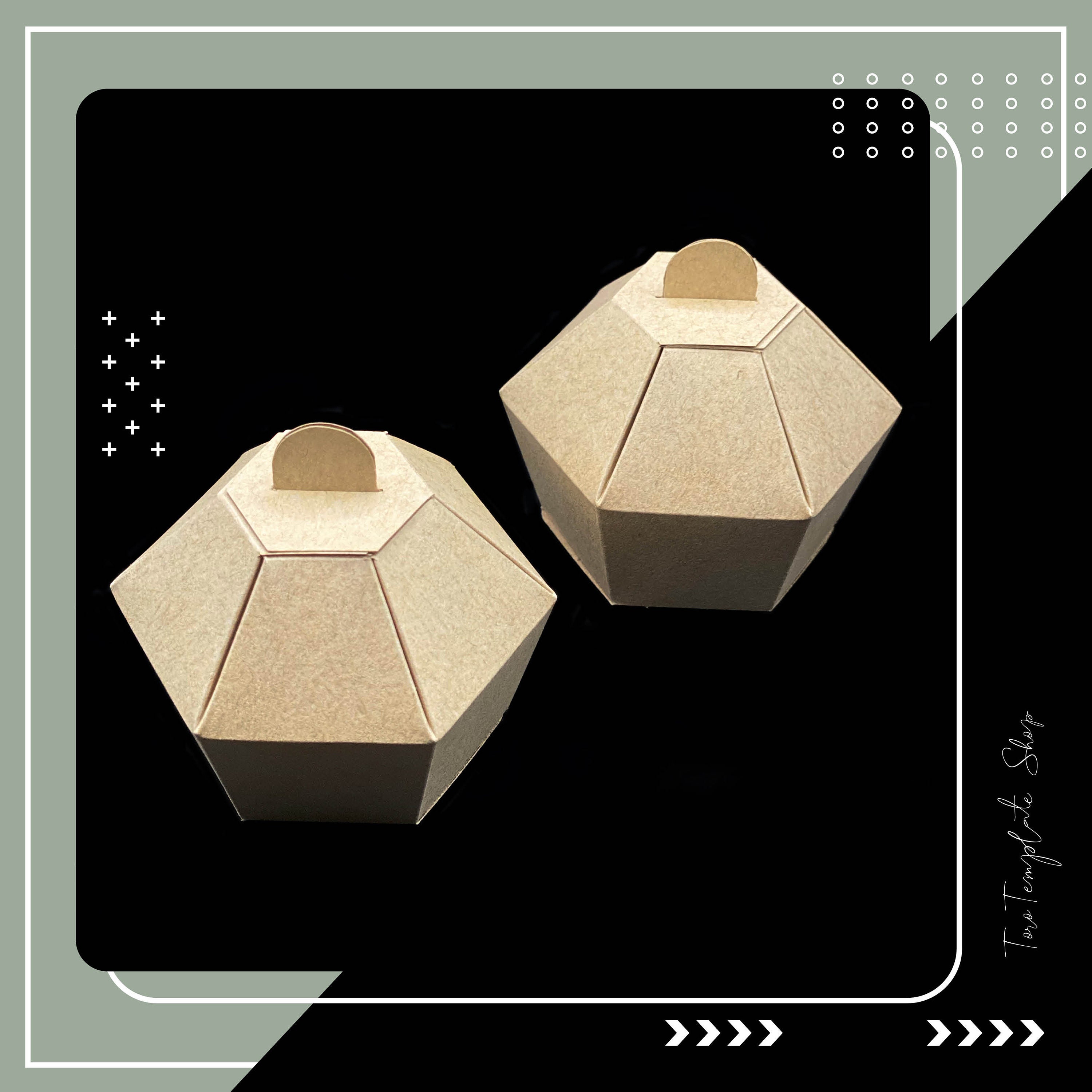 Hexagon Pagoda Box Template: Resizeable Gift/candy/jewelry Box (digital ...